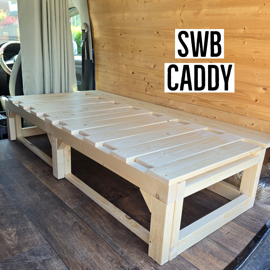 Compact Wooden Pull-Out Campervan Bed Frame for Small Vans (Volkswagen ...
